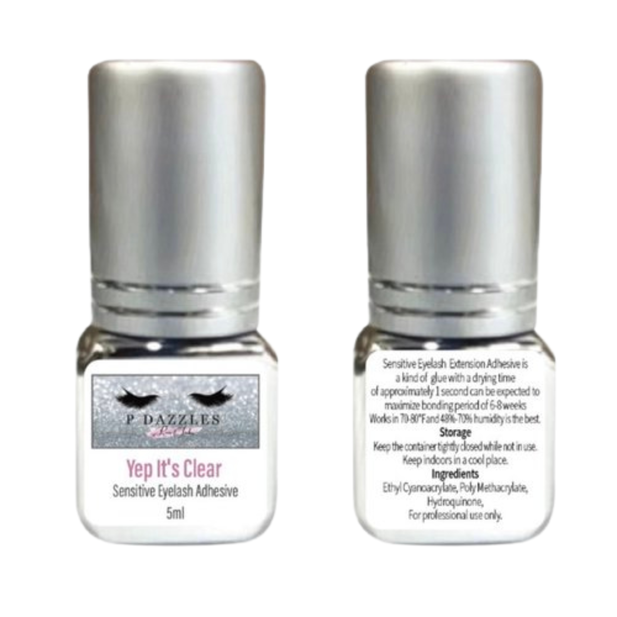 P Dazzle's Yep It's Clear Lash Adhesive – PDazzles Online Store